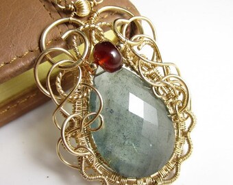 HOLIDAY SALE The Ruby Amulet Smooth Natural Ruby and by glowfly