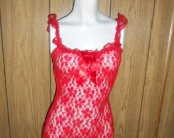 Red negligee | Etsy