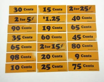 Dozen Antique Vintage 1950s Kitsch Price Tags Totally Awesome
