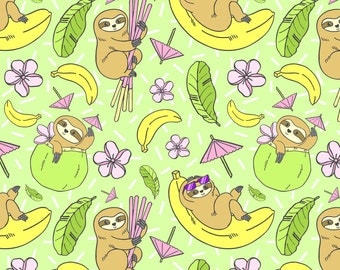 Sloth fabric | Etsy