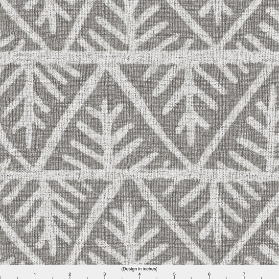 Mudcloth Fabric Textured Mudcloth In Gray By