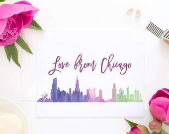 Chicago card | Etsy