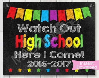 Watch Out Middle School Chalkboard sign Last Day of School