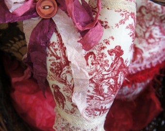 Red and white toile | Etsy