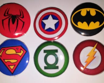 Superhero button | Etsy