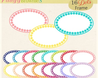 Oval clip art frame | Etsy