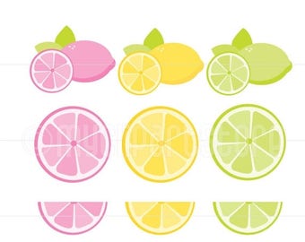 Lemon lime clipart | Etsy