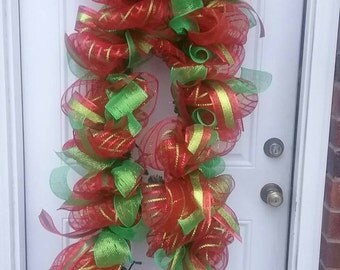 Deco mesh garland | Etsy