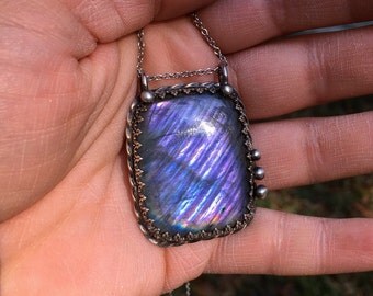 Spectrolite pendant | Etsy