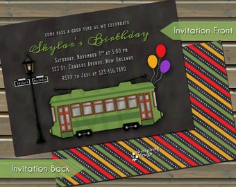 Trolley invitation | Etsy