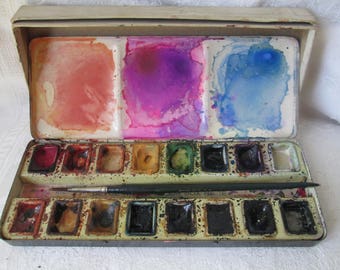 Watercolor tin | Etsy