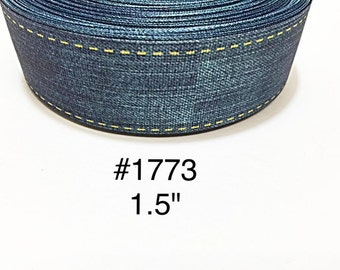 Denim ribbon | Etsy