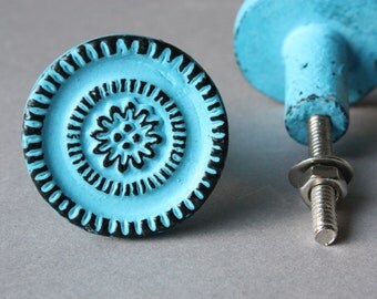 Turquoise door knob | Etsy
