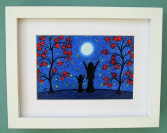 Moon and tree | Etsy