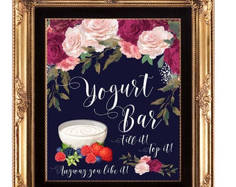 Yogurt bar sign | Etsy