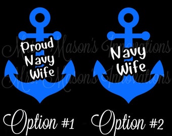 Navy wife decal | Etsy