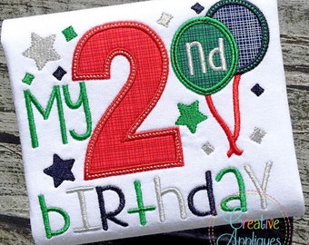 Bow Numbers Birthday Set Applique Digital Machine Embroidery