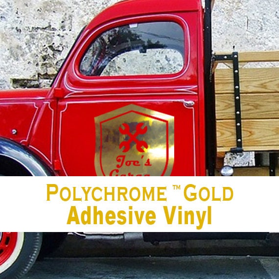 1 Sheet 12 x 24 Polished Gold Adhesive Back Vinyl