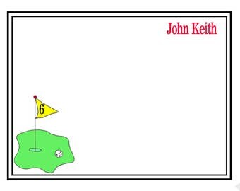 Golf note cards | Etsy