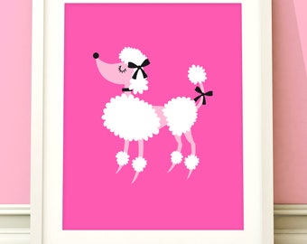 Poodle wall art | Etsy