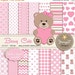 Teddy Bear Digital papers Bear clipart Valentine
