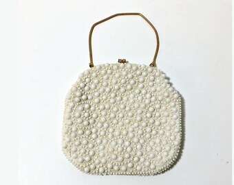 Ivory beaded purse | Etsy