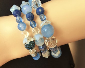 Items similar to NEW ITEM- On Sale-Magical Memory Wire Wrapped Bracelet ...