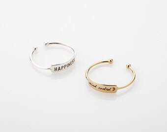 Nameplate ring | Etsy