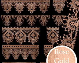 Rose gold lace | Etsy