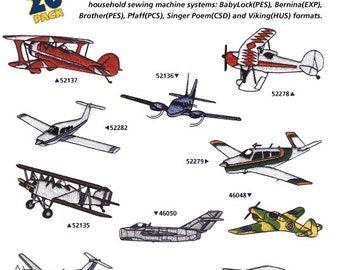 Airplane embroidery | Etsy