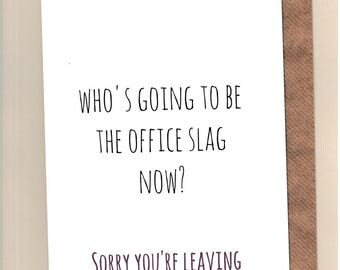Funny leaving card | Etsy