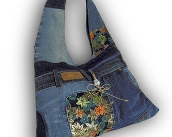 Recycled Old Jeans Japanese Obi & Hand-dyed Indigo by Kazuenxx