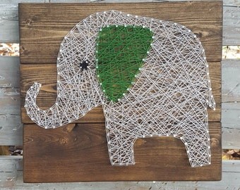 Elephant string art | Etsy