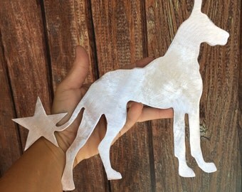 Greyhound Dog Christmas Tree Topper Holiday by ScreenDoorGrilles