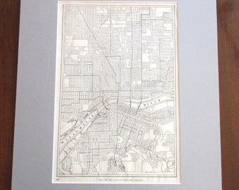 Antique portland map | Etsy