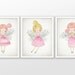 Fairy Print Set of 3 Nursery Wall Art Playroom Decor