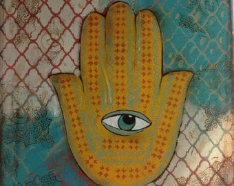 Hamsa art | Etsy