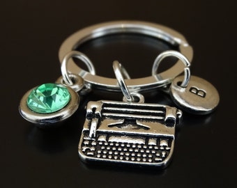 Typewriter key ring | Etsy