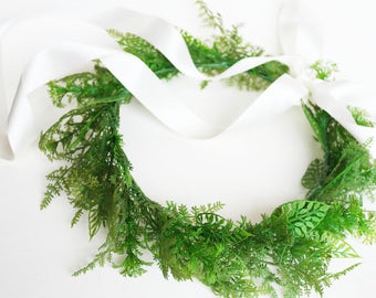 Green leaf crown | Etsy