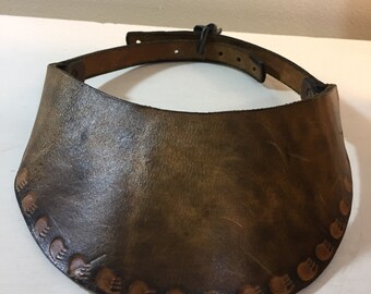 Leather visor | Etsy