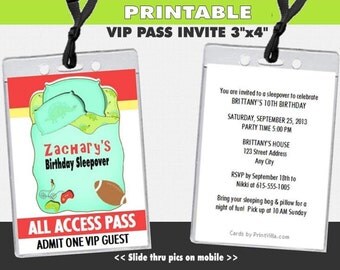 Red Carpet Paparazzi VIP Pass Birthday Party Invitations
