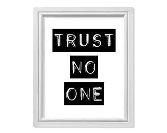 Trust no one | Etsy