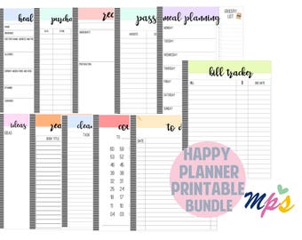 Happy planner insert | Etsy
