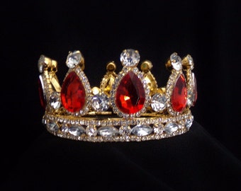 Red stone crown | Etsy