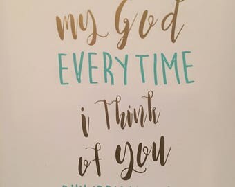 Philippians 1 3 | Etsy