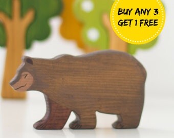Wooden bear | Etsy