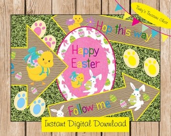Easter egg hunt sign | Etsy