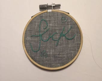Swear embroidery | Etsy