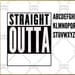 Straight Outta SVG custom template customized SVG tee cut