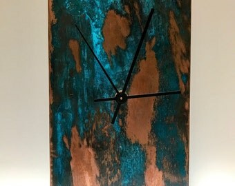 Copper wall clock | Etsy